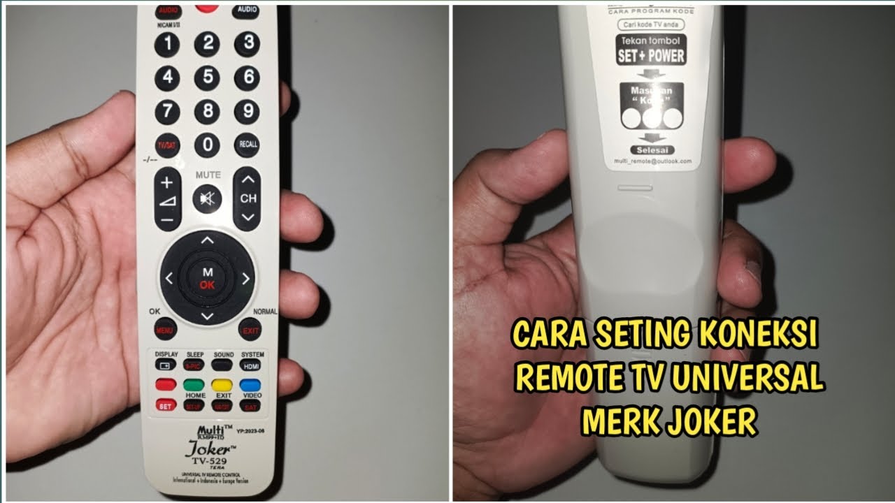 Cara Mudah Setting Koneksi Remote TV Universal Merk Joker ke TV atau ke ...