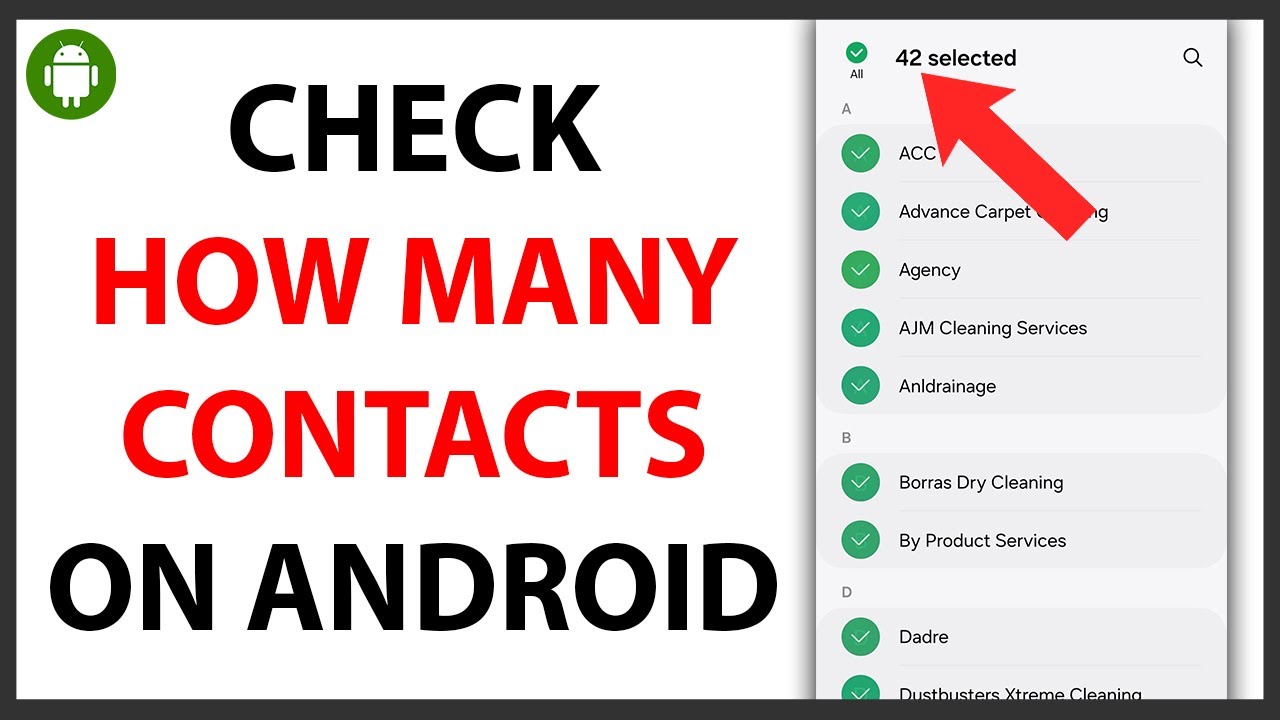 How to Check How Many Contacts You Have on Android - YouTube