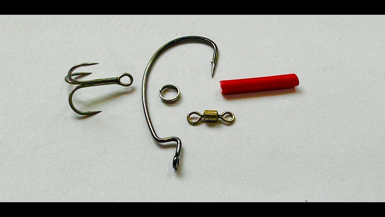Worm hooks married to treble hooks - YouTube