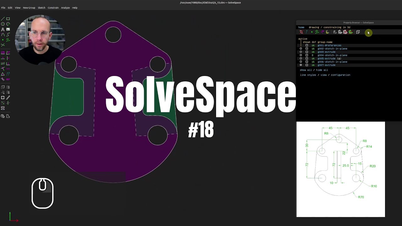 SolveSpace CAD-Challenge #18 - YouTube