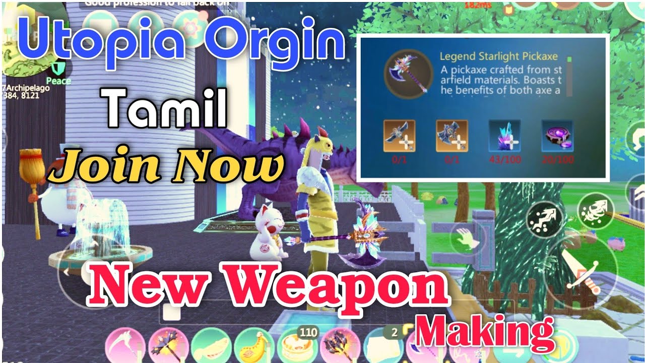 Starlight Pick Axe Making In Utopia Orgin | Make Neww Weapon | Utopia ...