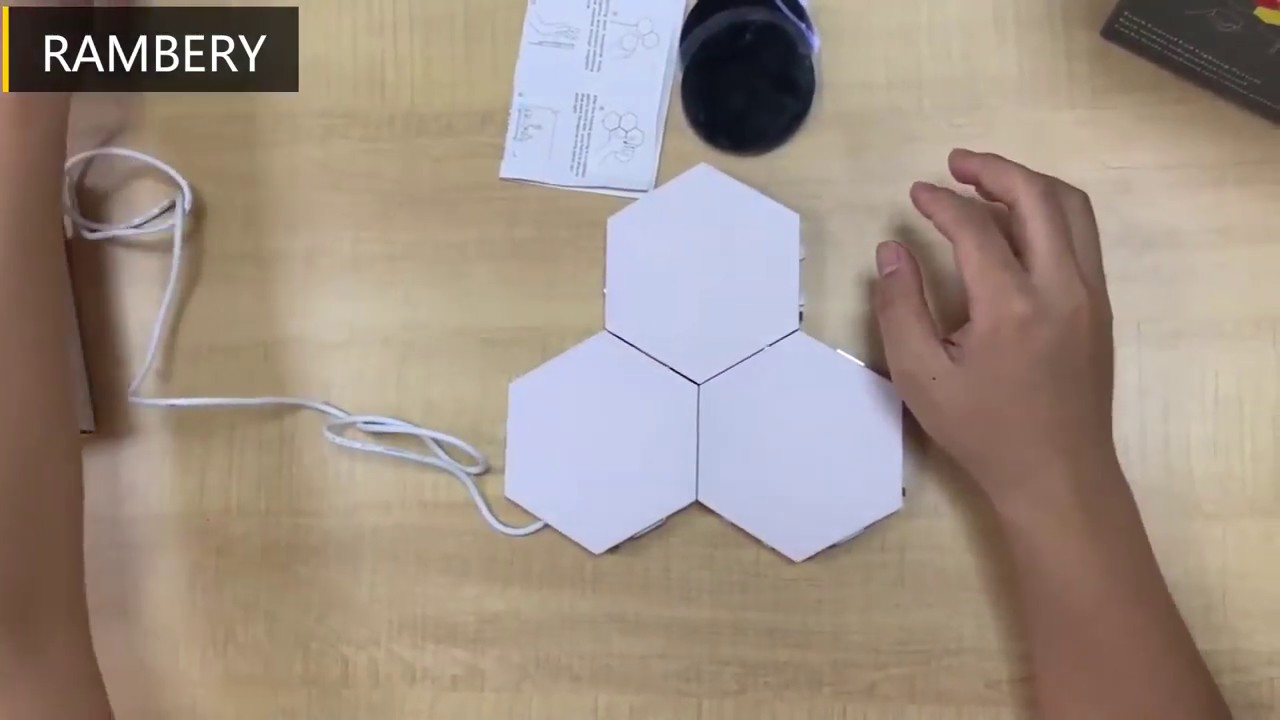 Honeycomb Quantum Smart modular touch sensitive Led Lamp Light - YouTube