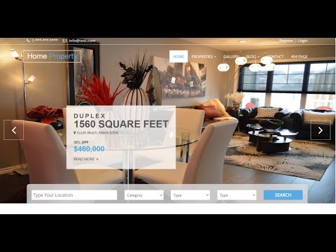 Reactjs Real Estate Template Working Example - YouTube