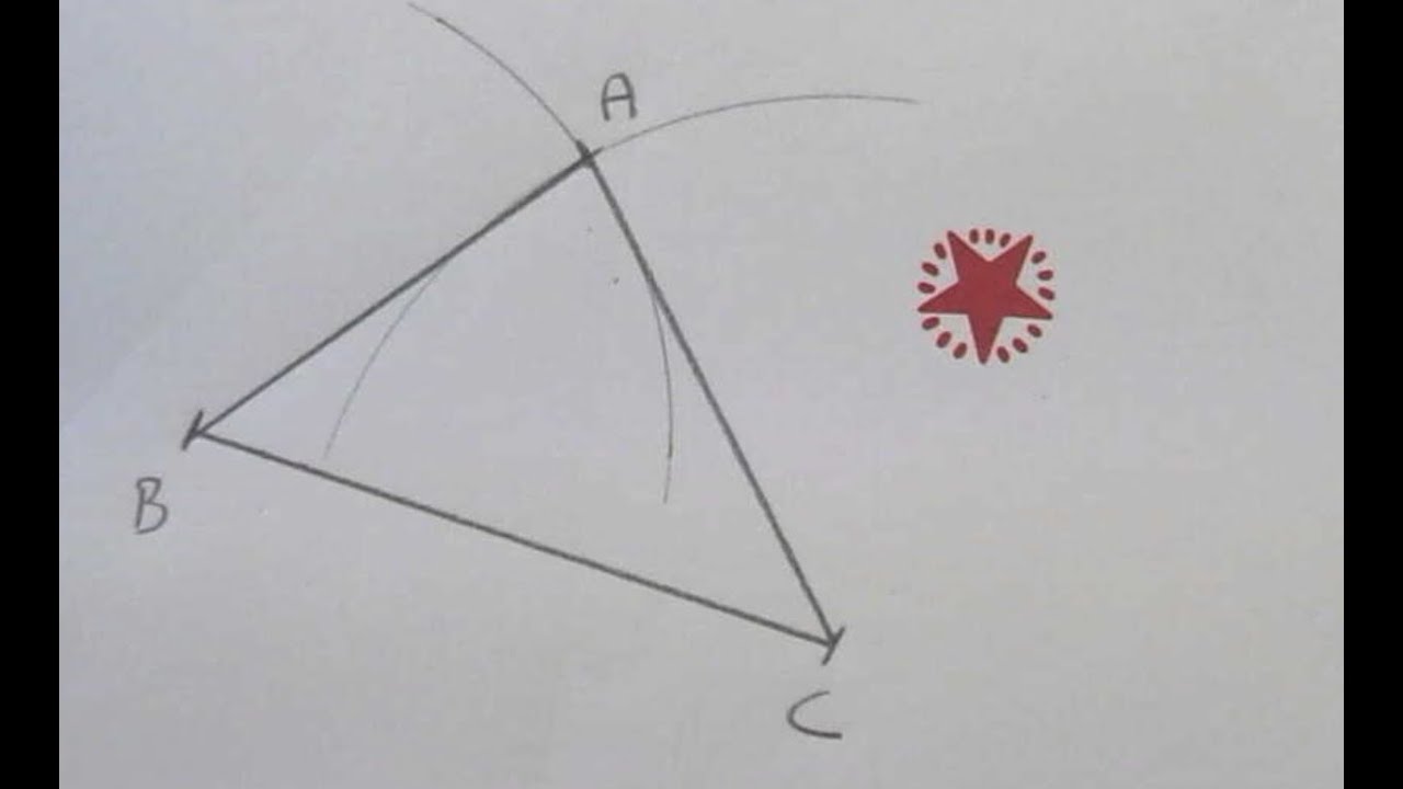 Tracer un triangle à l'aide de trois longueurs - YouTube