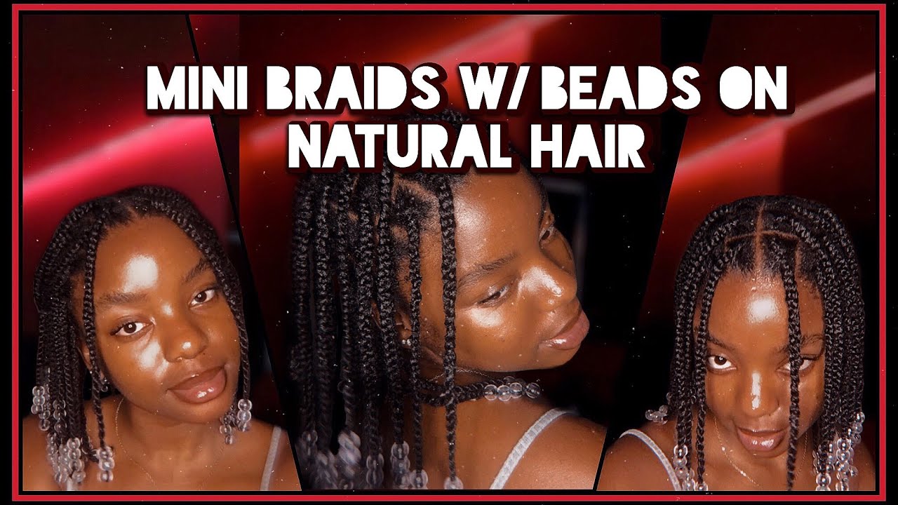 HOW TO : MINI BRAIDS WITH BEADS TUTORIAL #naturalhair 😍🔥| South African ...
