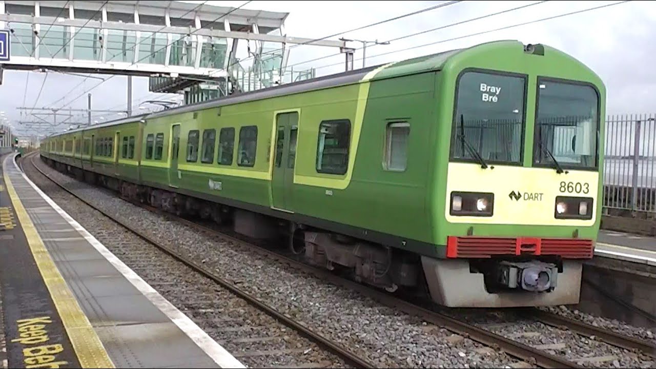 IE 8500 Class Dart Train number 8603 - Blackrock Station, Dublin - YouTube