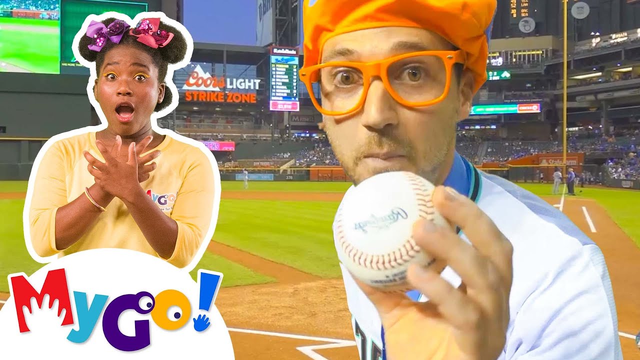 Blippi Visits Chase Field | Baseball Stadium Tour in Sign Language ...