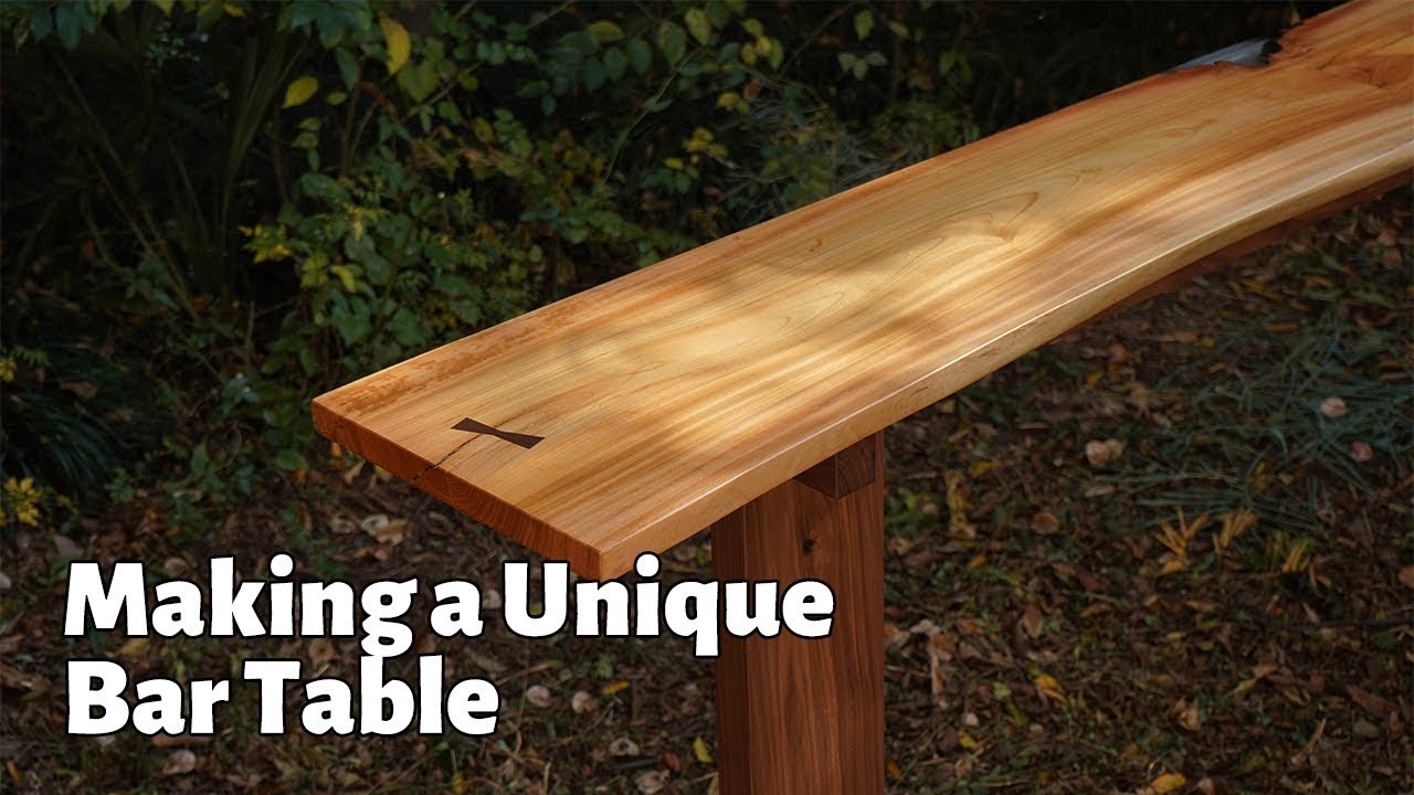 How to Make a Bar Table with Two Large Wooden Boards丨DIY - YouTube