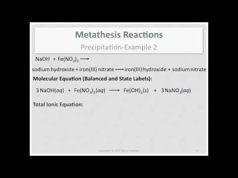 Metathesis Reactions: Precipitation- Example 2 - YouTube