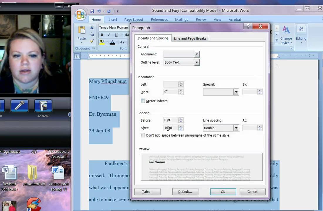 MLA format your paper in Word 2007! - YouTube