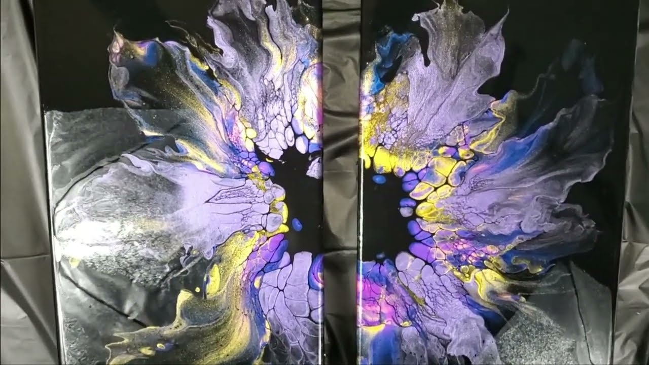 (591) Amethyst Diptych Bloom Technique Art Tutorial - YouTube