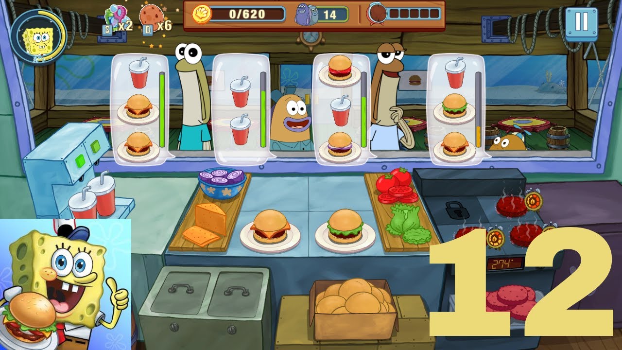 SpongeBob: Krusty Cook-Off - Gameplay Walkthrough Part 12 - Stage ...