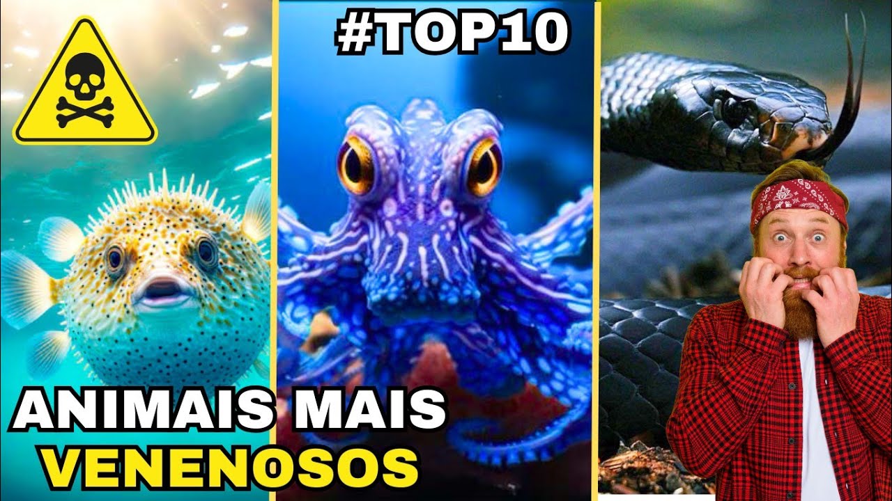 OS 10 ANIMAIS MAIS VENENOSOS DO MUNDO! CONFIRA AGORA! - YouTube