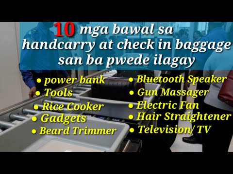 mga bawal ilagay sa check in baggage sa airport - YouTube