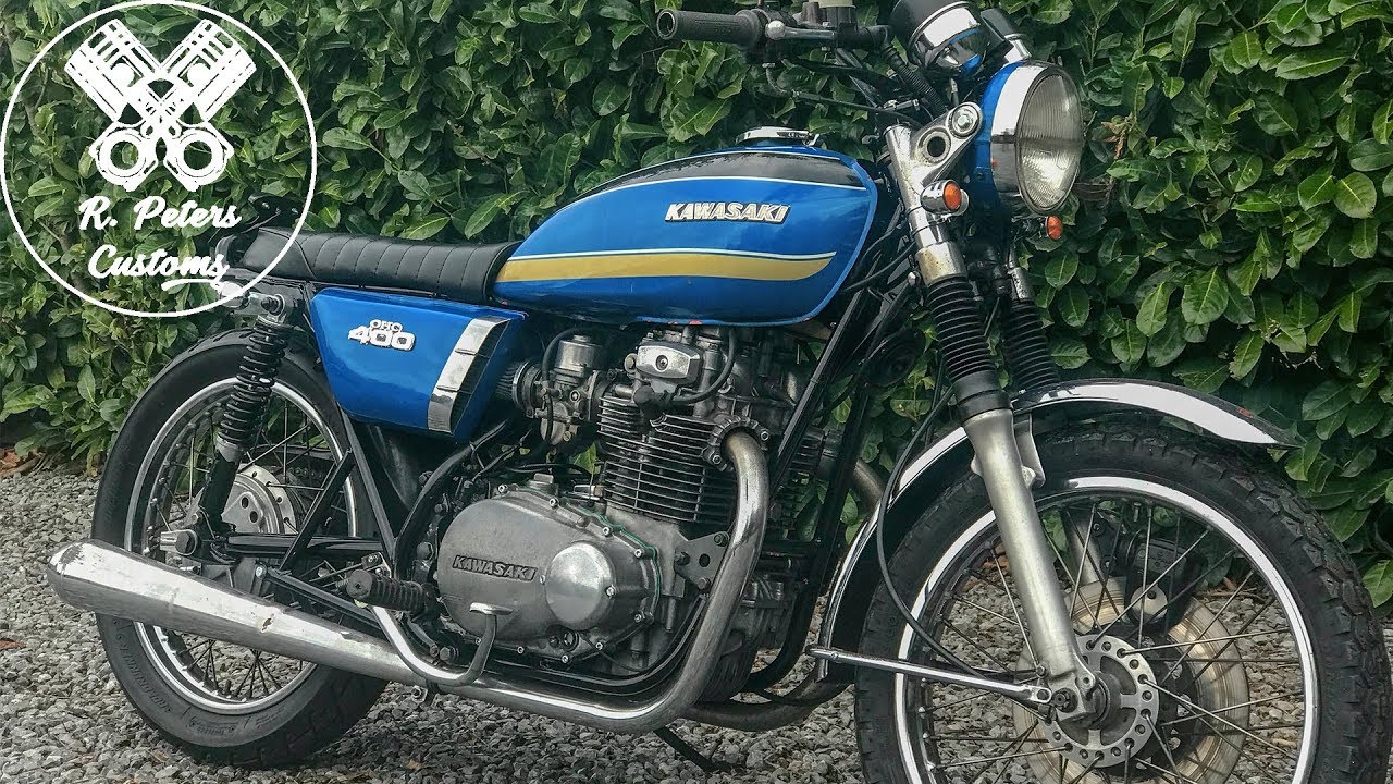 Kawasaki z400 brat style build - YouTube