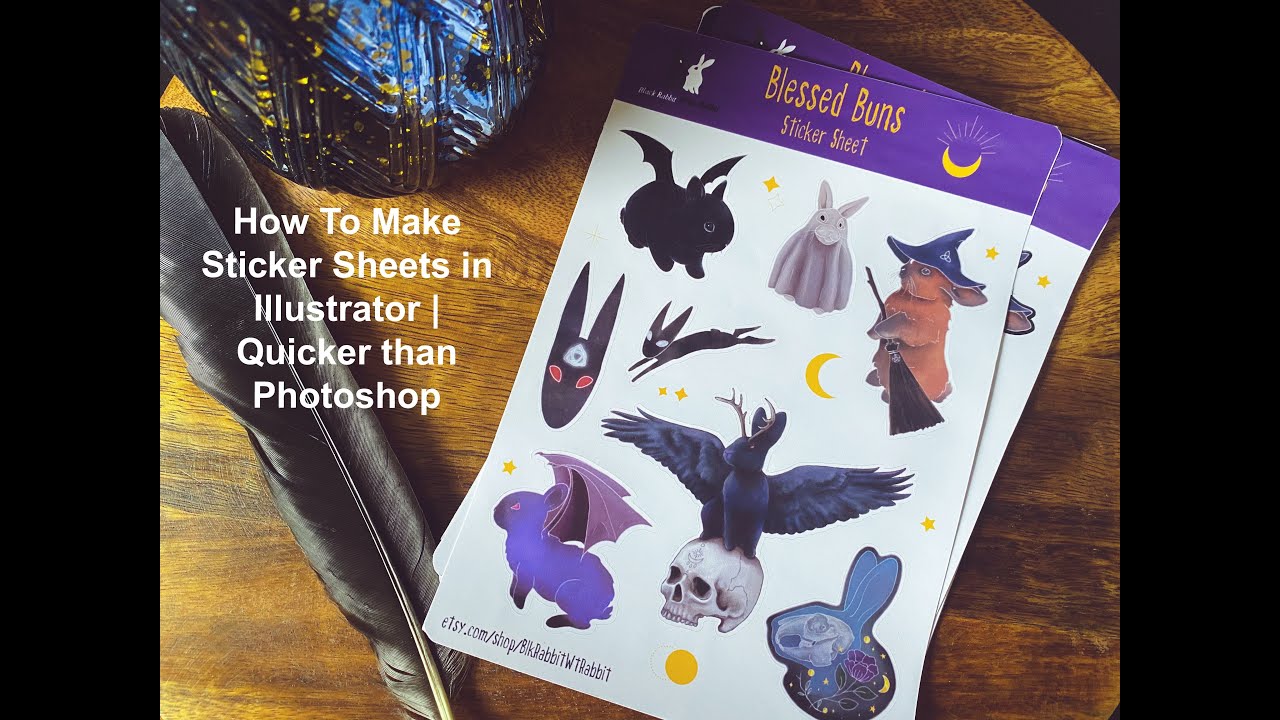 How to Make Sticker Sheets in Adobe Illustrator | Quicker than ...