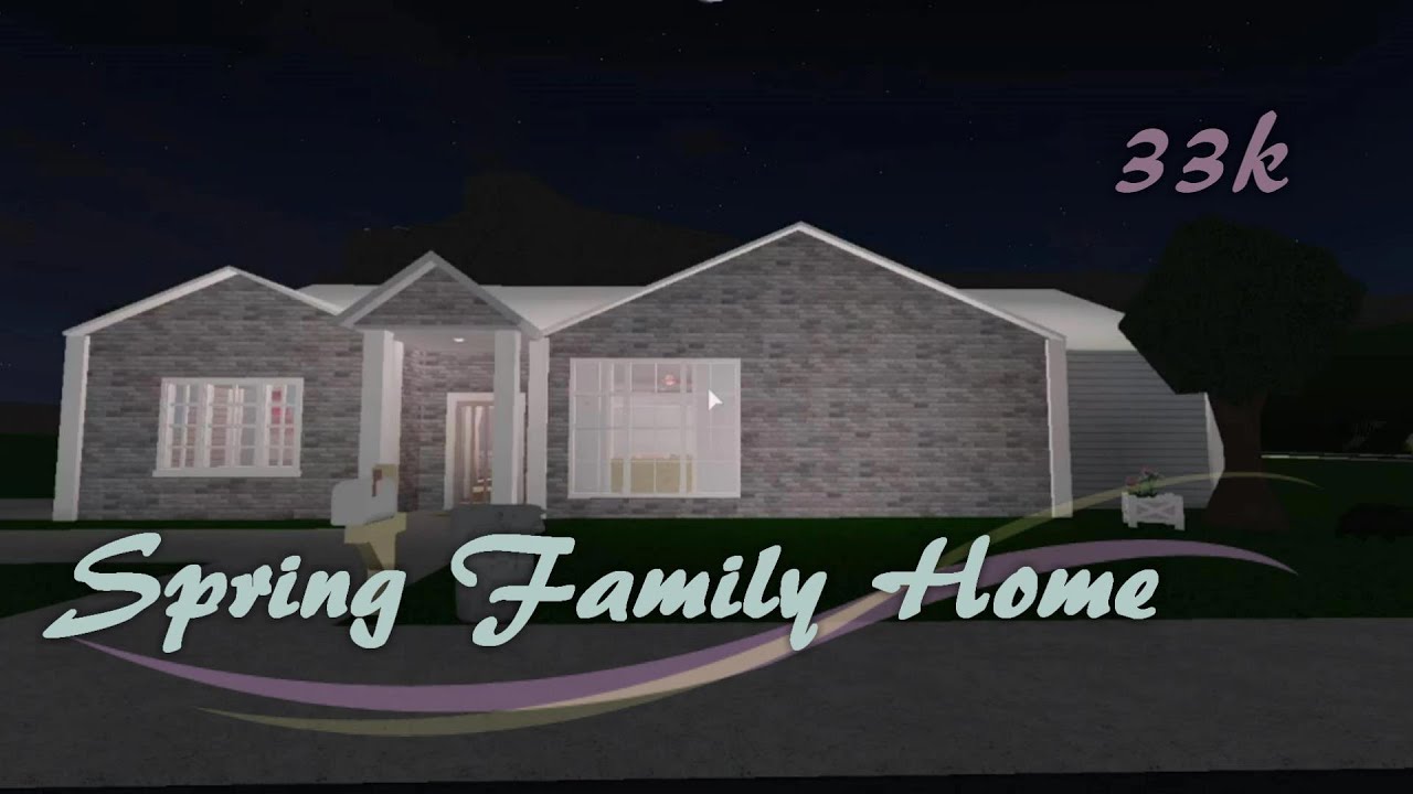 BLOXBURG │Spring Family Home 33k│Speed Build - YouTube