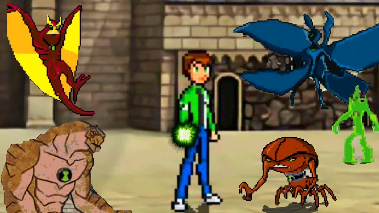 MOSTRANDO TODOS ALIENÍGENAS DO NOVO CHAR DO BEN 10 - MUGEN - YouTube