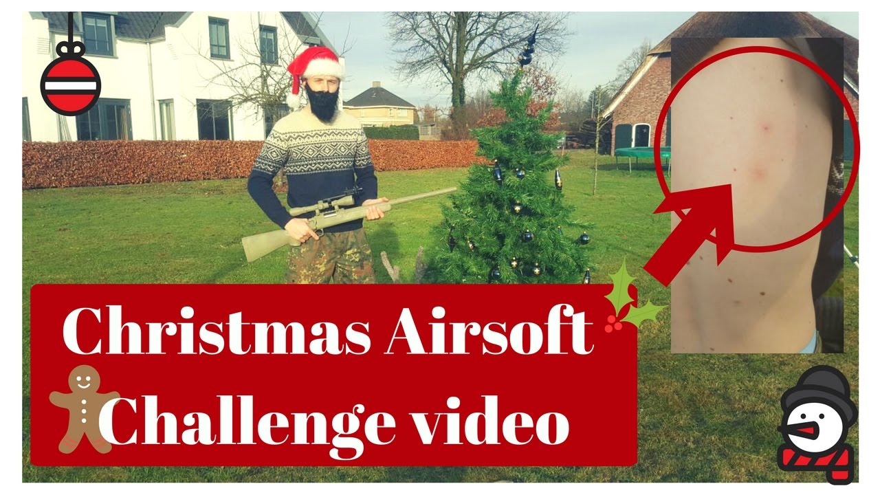 SHE IS SHOOTING ME! | Christmas Airsoft challenge video | - YouTube