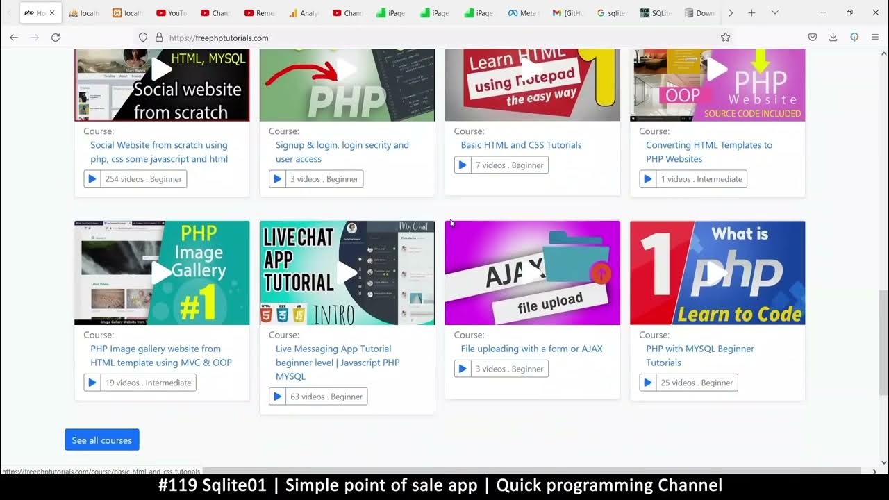 #119 Sqlite01 | Simple point of sale app in php & javascript | Quick programming tutorial - YouTube