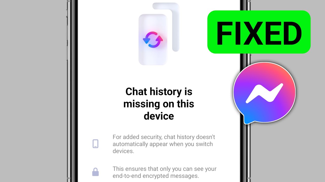 Chat history is missing on this device in Messenger || Fix Messenger ...