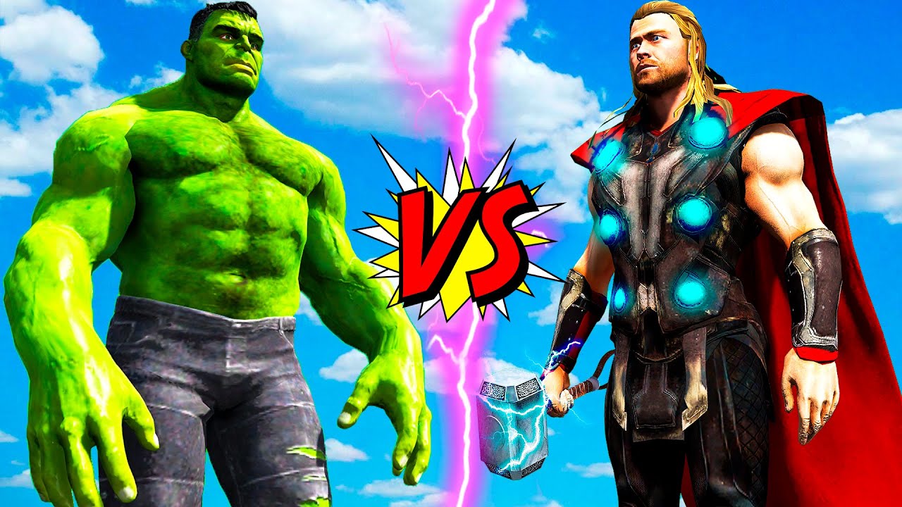 HULK VS THOR - EPIC BATTLE OF SUPERHEROES AVENGERS - YouTube