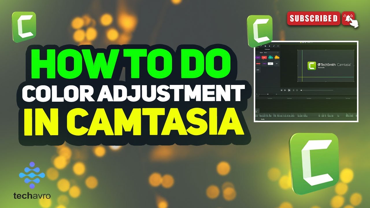 How to do color adjustment in camtasia 2025 - YouTube