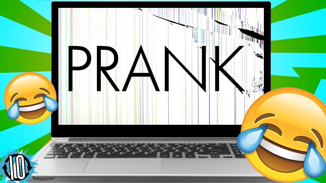 COMPUTER PRANK ☻ Broken PC ☻ Broken LCD Screen ☻ v4 ☻ #prank #laptop # ...