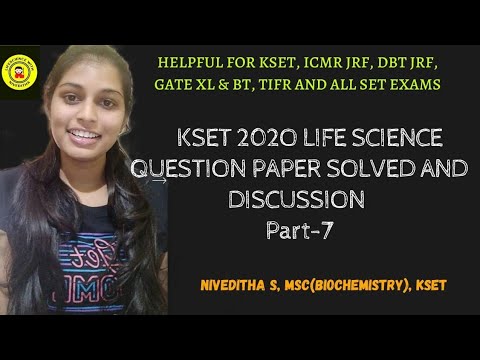 KSET LIFE SCIENCES 2020 question paper detailed solutions" (Part 7 ...