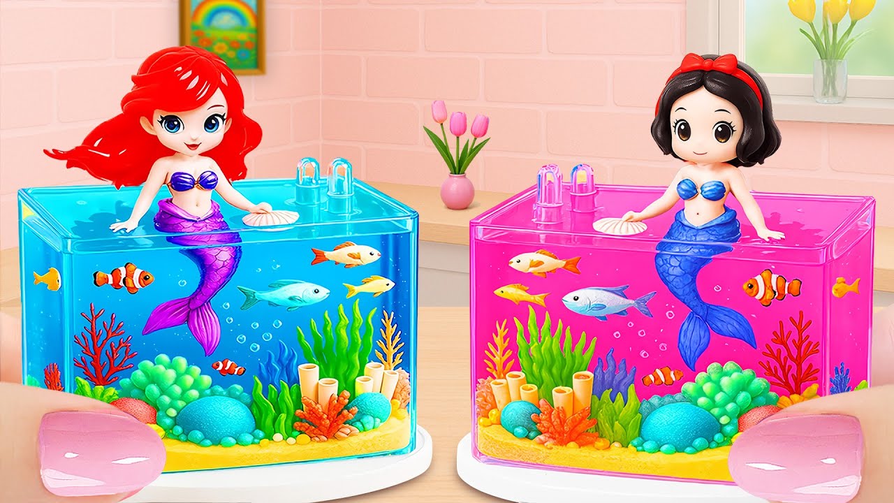 Enjoyable Making Miniature Magic Mermaid Jelly Pool 🐠 Double Jelly Pool ...