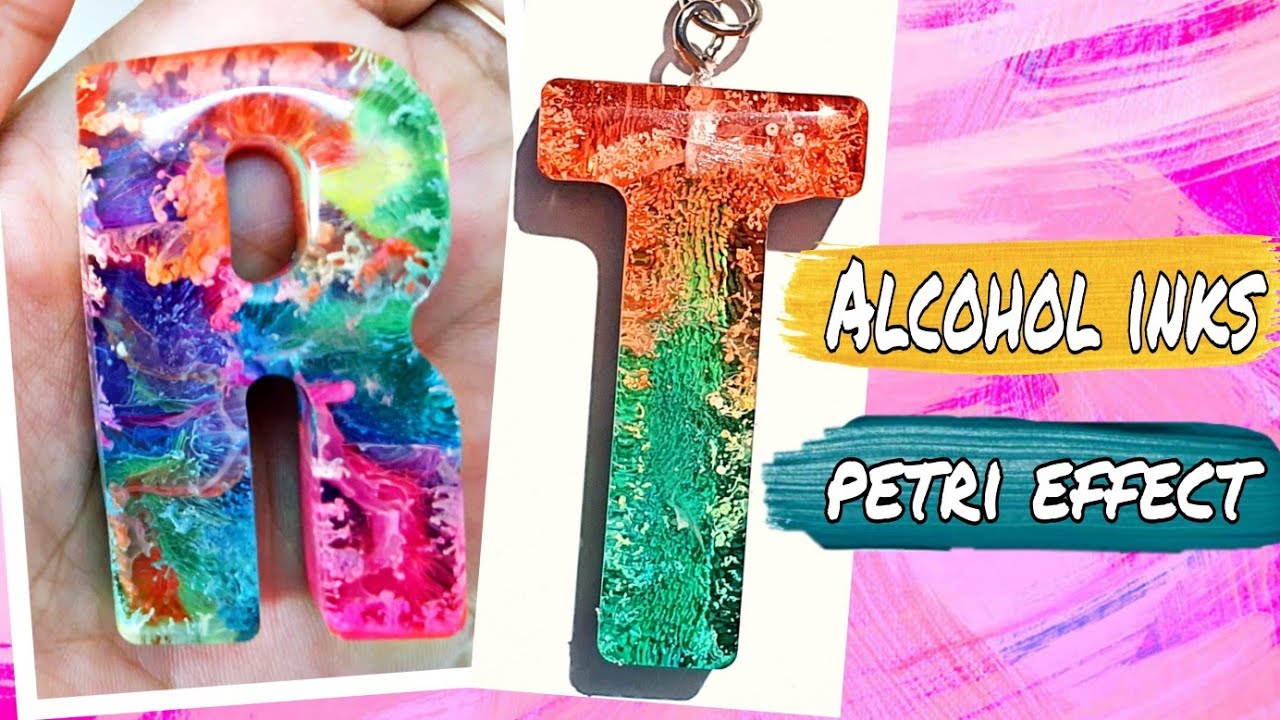 Petri effect with different alcohol inks |Alcohol ink petri effect with ...