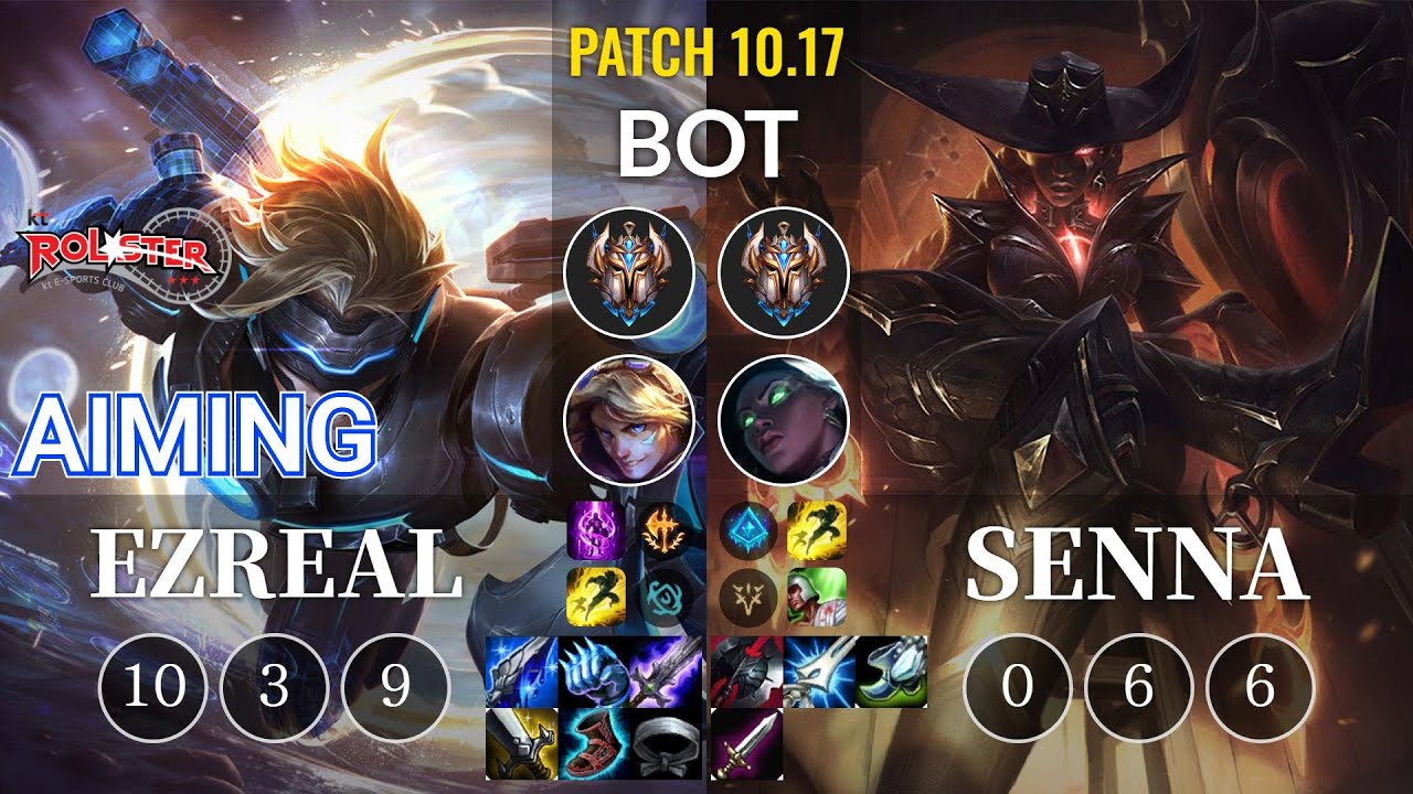 KT Aiming Ezreal vs Senna Bot - KR Patch 10.17 - YouTube