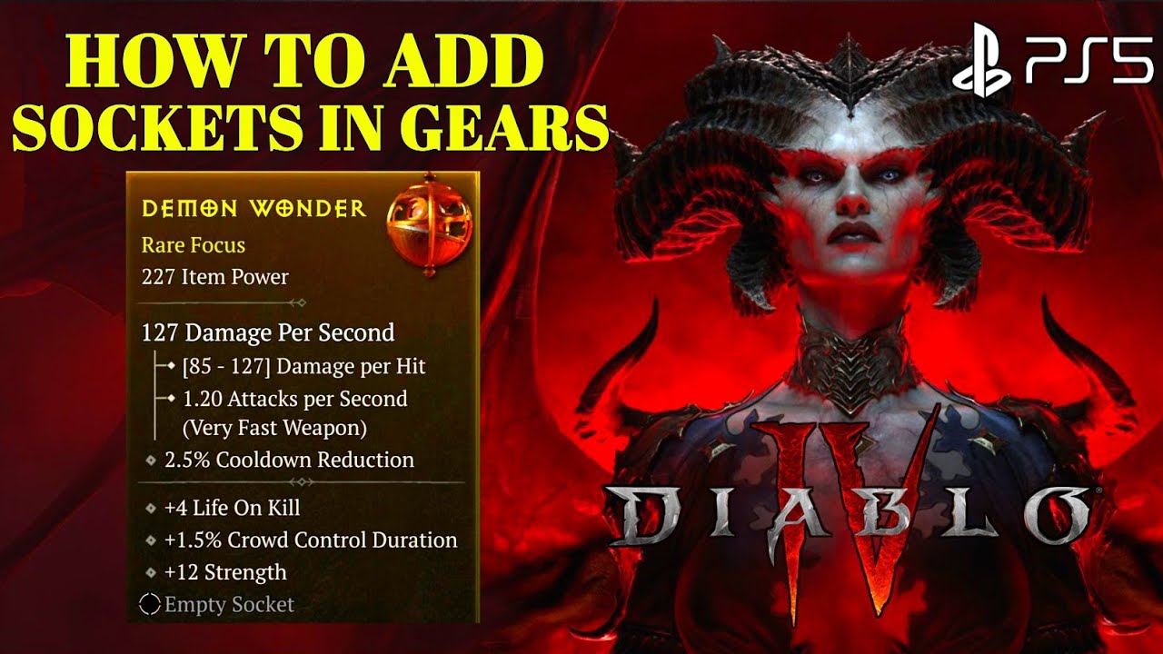How to Add Socket in Gears Diablo 4 Add Socket in Gears | PS5 Diablo 4 ...