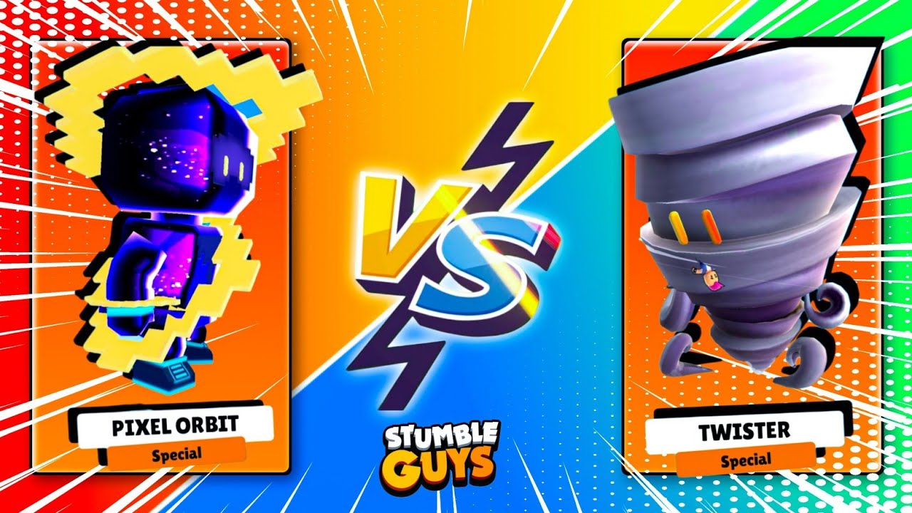 NEW SKINS 0.49 BETA | PIXEL ORBIT vs TWISTER | Battle In Stumble Guys - YouTube