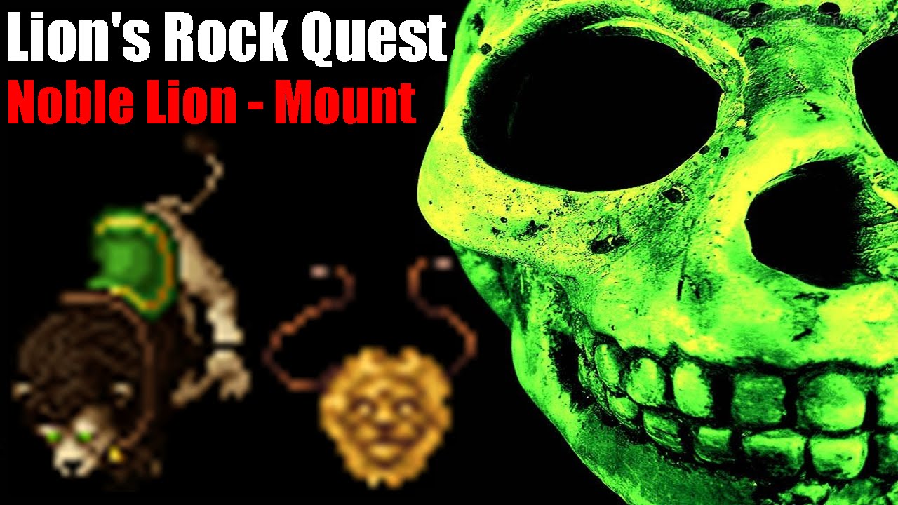 TIBIA - Lion's Rock Quest - Noble Lion (Mount) -- TUTORIAL -- - YouTube