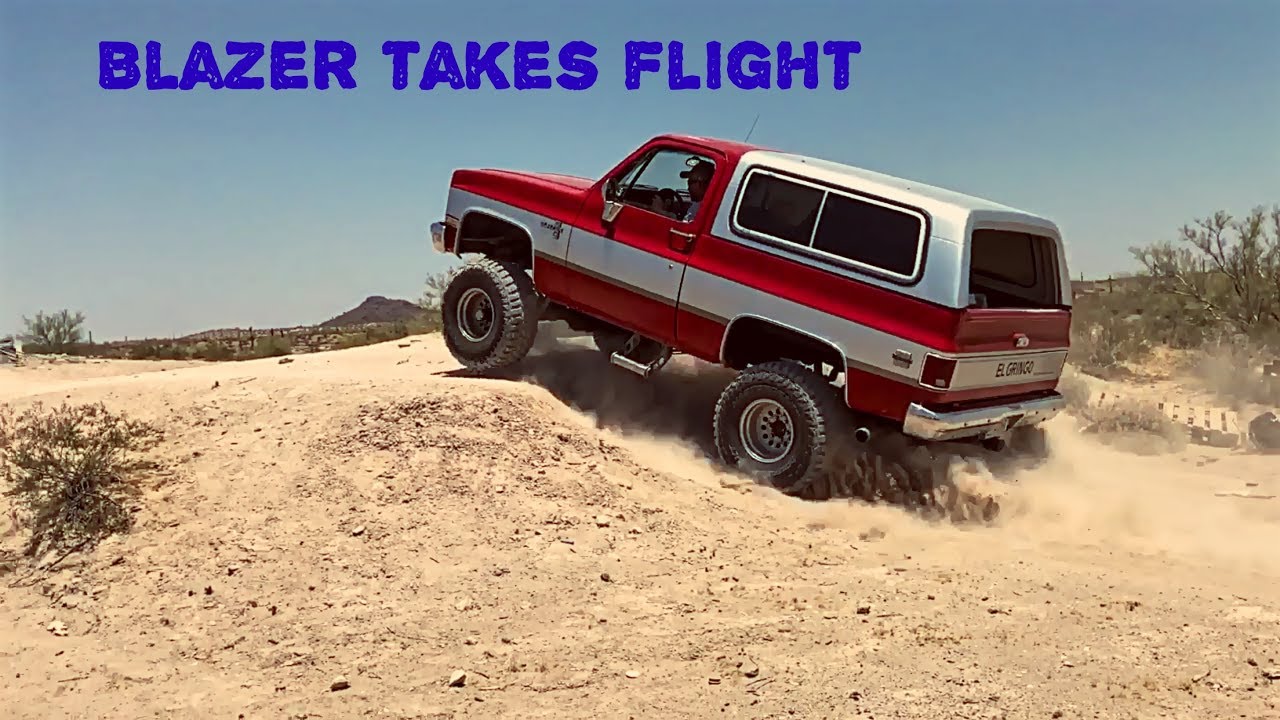 Arizona Vlog: Chevrolet K5 Blazer jumps off dirt ramp - YouTube