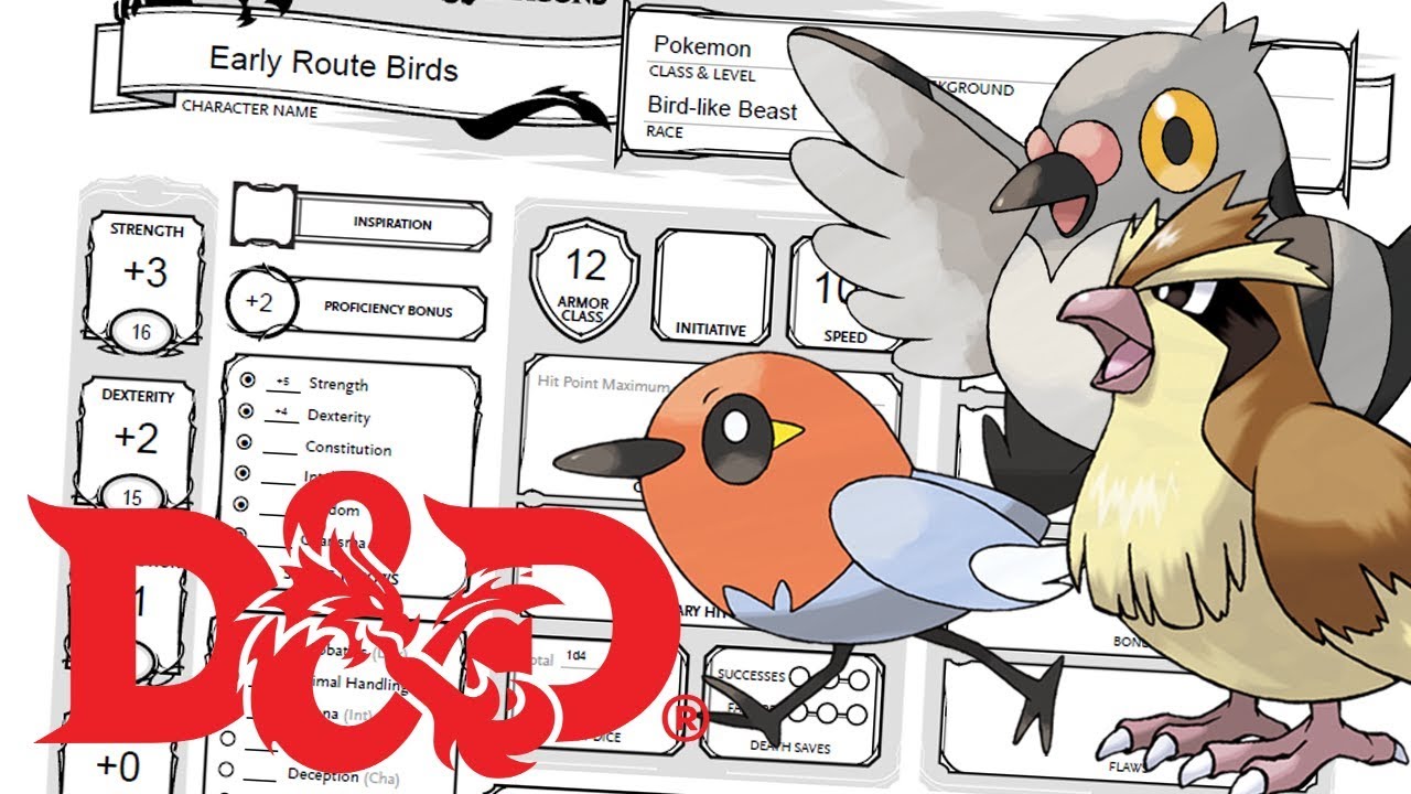 Early Route Birds - Pokemon in D&D 5E - YouTube