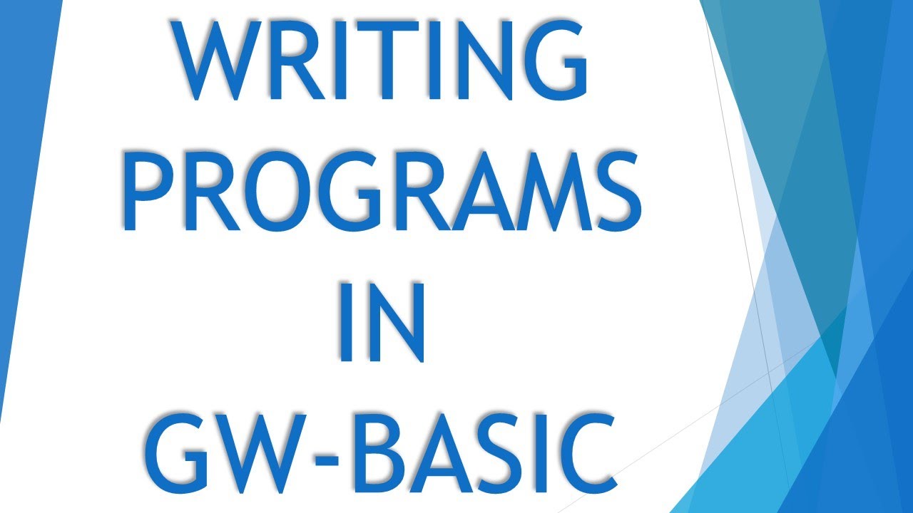 Writing Programs in GWBASIC (PC BASICS) | Create, Save, Load, Execute a ...