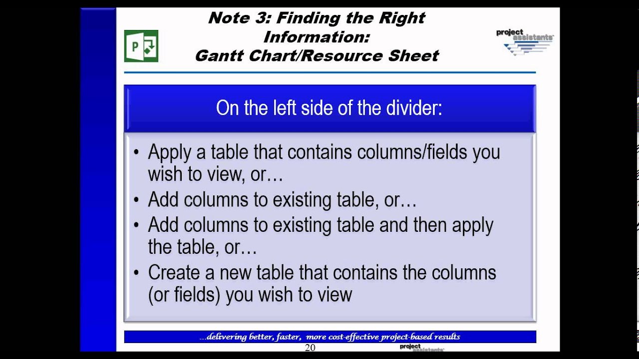 Baselining Concepts in Microsoft Project - YouTube