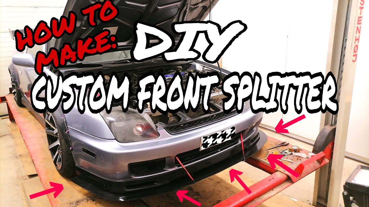 HOW TO MAKE DIY CUSTOM FRONT SPLITTER - YouTube