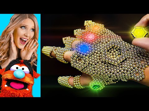 DIY INFINITY GAUNTLET MAGNETIC BALL CREATIONS! (EXTREMELY SATISFYING)
