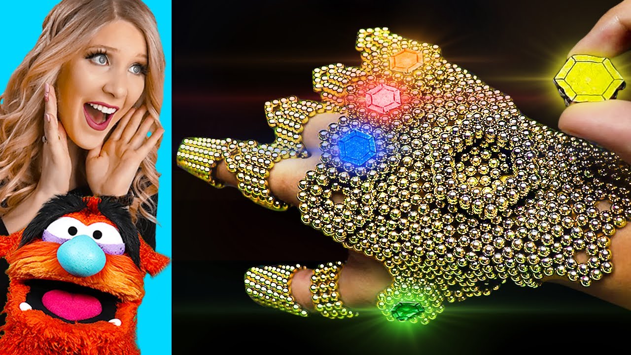 DIY INFINITY GAUNTLET MAGNETIC BALL CREATIONS! (EXTREMELY SATISFYING ...