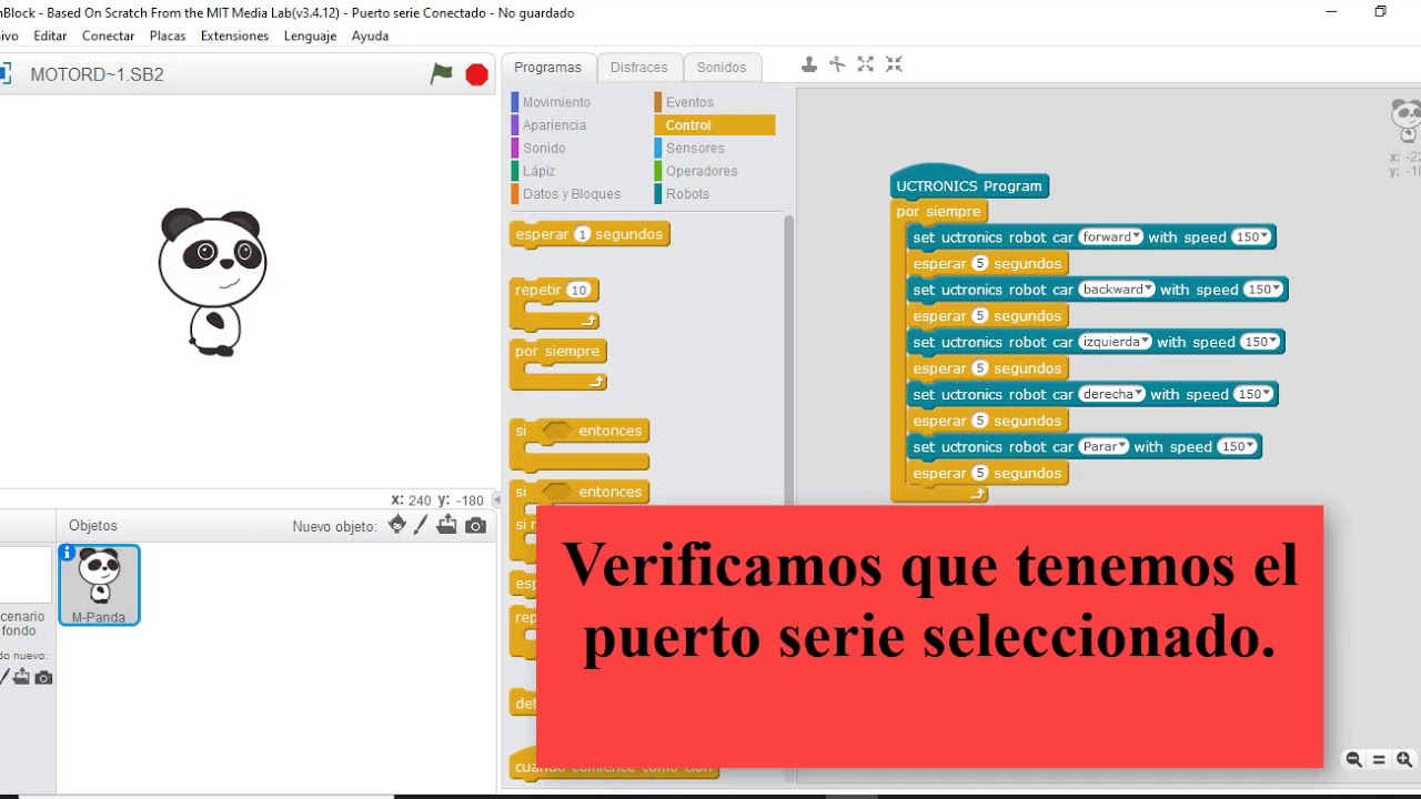Programando movimiento de motores Carro robótico Arduino y mBlock - YouTube