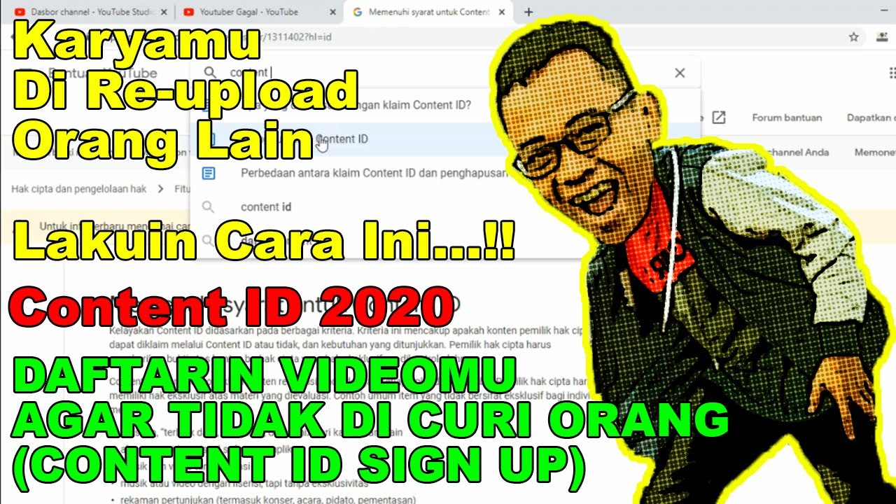 #99 Cara Daftar Content Id Youtube 2020 - Tutorial Youtube - YouTube