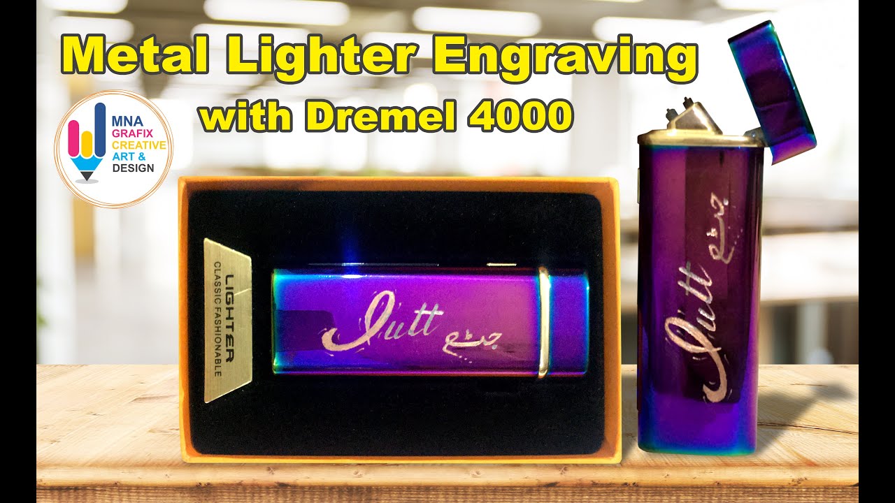 Name Engraving on Metal Lighter - YouTube