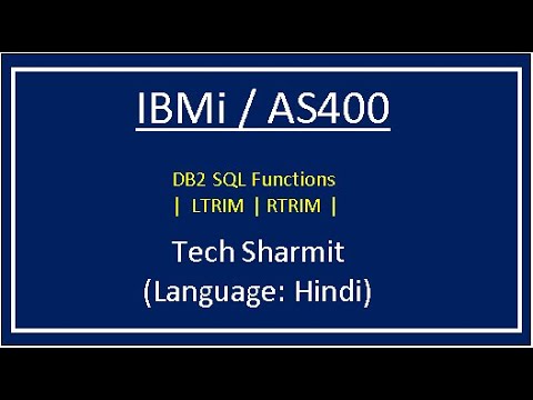 IBMi (AS400) - DB2 SQL functions - LTRIM & RTRIM | rpgle programming tutorial | DB2 Sql ...