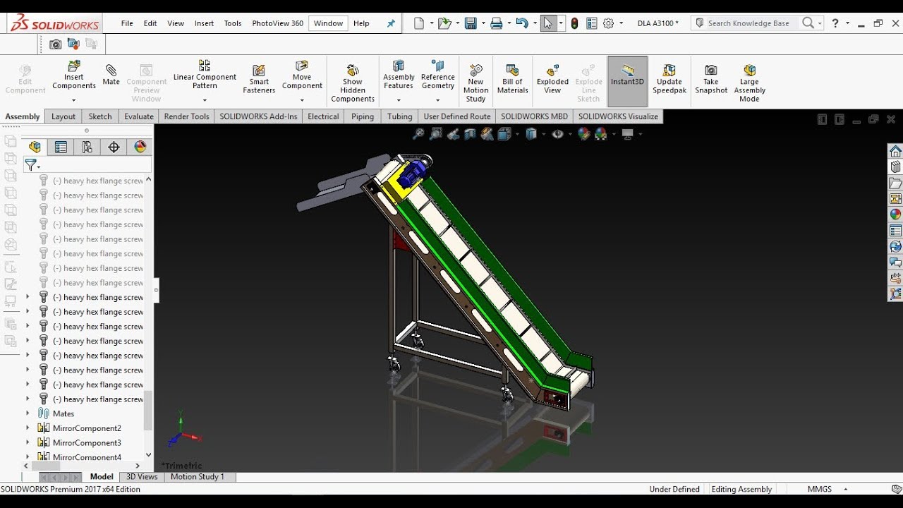 Solidworks tutorials | copy with mate - YouTube