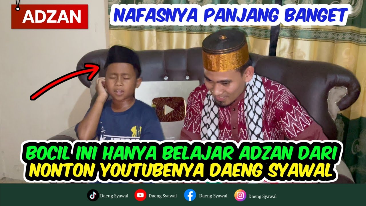 CHALLANGE ADZAN | BOCIL ASAL PULAU INI NAFASNYA SUPER PANJANG | MSYAALLAH - YouTube