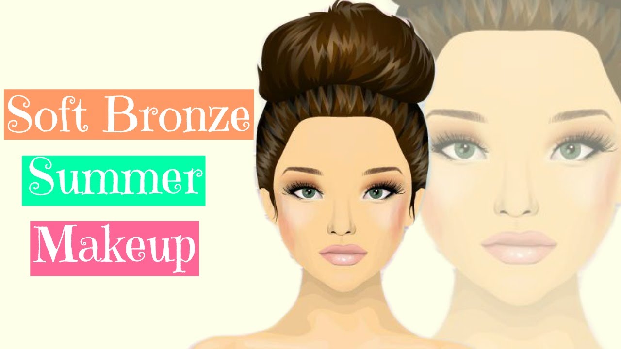 Stardoll Makeup Tutorial - Soft Bronze Summer Makeup 2016 - YouTube