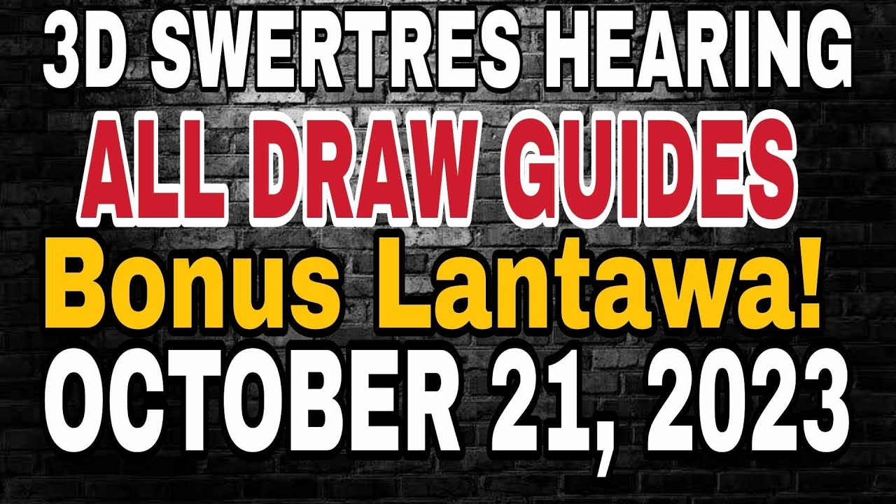 Swertres hearing guides Oct. 21, 2023 | TAMBAYAN GALURA - YouTube